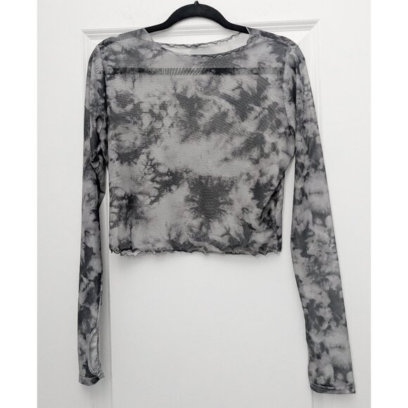 Disturbia | Tops | Disturbia Heavens Mesh Sheer Crop Top With Tie Dye ...